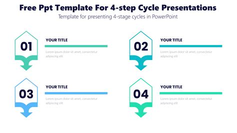 Exclusive Free Ppt Template For 4 Step Cycle Presentations Professional