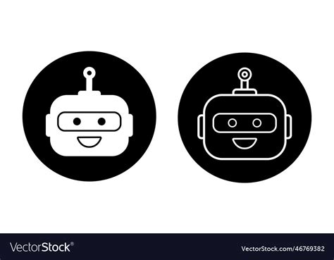 Chat Bot Logo Design Concept Virtual Smart Vector Image