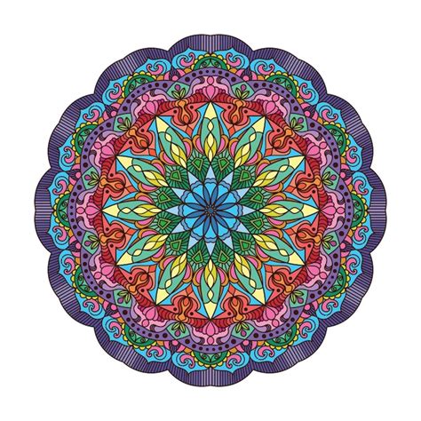 Premium Vector Complex Colorful Mandala Pattern Design