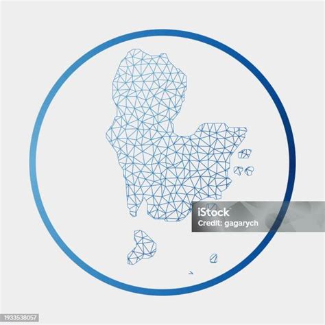 르당 섬 아이콘입니다 섬의 네트워크 지도입니다 그라디언트 링이 있는 둥근 Redang 기호입니다 기술 인터넷 네트워크 통신 개념 벡터 일러스트 레이 션입니다 그라데이션에