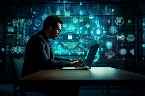 Premium Photo Cyber Security Expert Safeguarding Networks And Data On