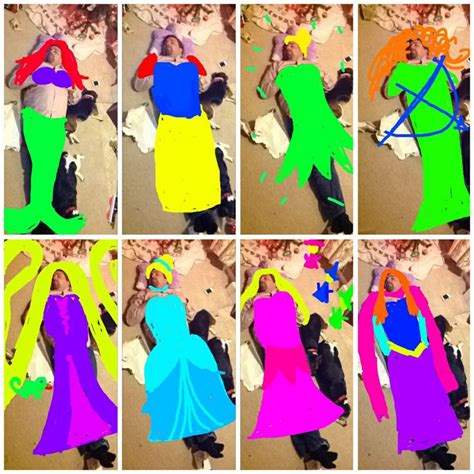 Turned My Dad Into A Couple Of Princesses Tonight Princesses Are Ariel Snow White Tinker