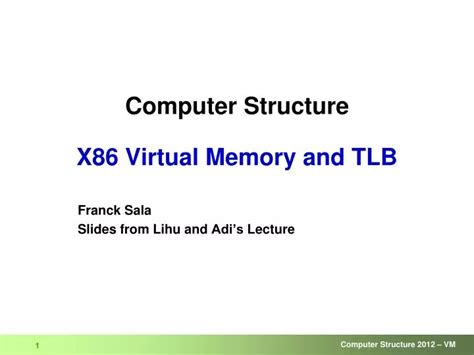 Ppt Computer Structure X86 Virtual Memory And Tlb Powerpoint Presentation Id6410816