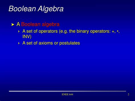 PPT Boolean Algebra PowerPoint Presentation Free Download ID 1160224