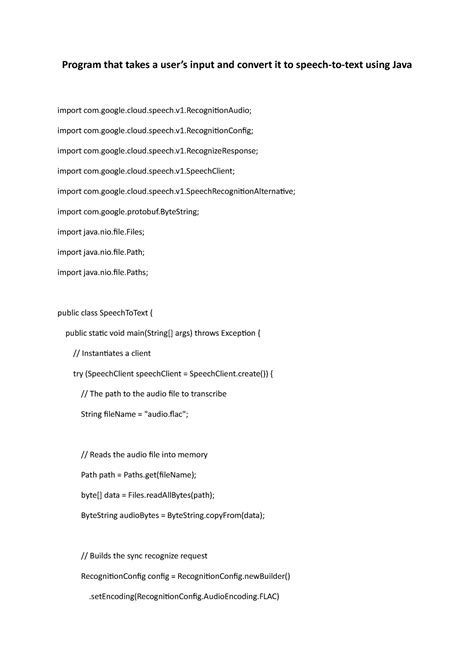Java Program That Takes User Input And Converts From Text To Speech
