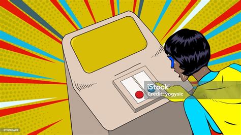 벡터 팝 아트 땀을 흘리는 African American 여성 수퍼 히어로 선택 단추 Meme 스톡 일러스트 슈퍼히어로에 대한 스톡 벡터 아트 및 기타 이미지 Istock