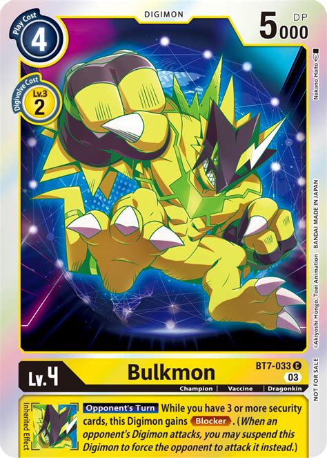 Bulkmon Official Tournament Pack Vol 11 Next Adventure Digimon