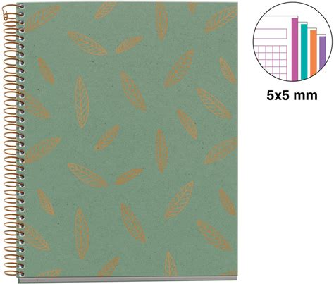 Miquelrius უჯრებიანი ბლოკნოტი გვერდული ზამბარით 210 X 176 მმ Veli Store