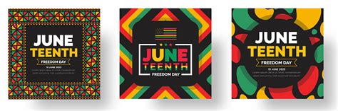 Juneteenth 자유의 날 소셜 미디어 포스트 배너 배경 배너 카드 타이포그래피 디자인의 포스터 아프리카계 미국인 독립기념일 배경 자유와 해방의 날 6 월 19