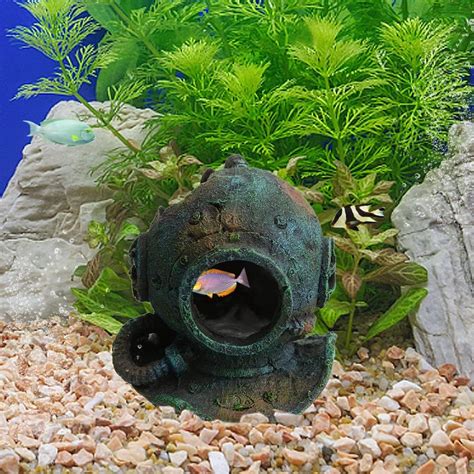 Saim Decoración De Casco Submarino Hundido Para Acuario Decoración