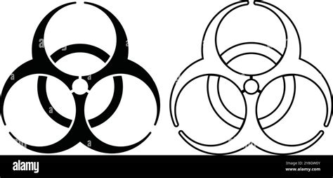 Biohazard Symbol Toxic Sign For Biologically Harmful Substances Vector