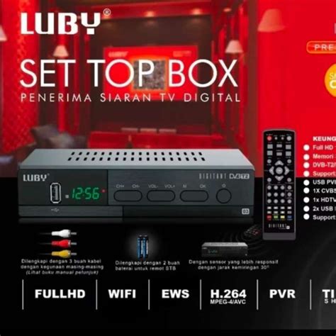 Promo Set Top Box Tv Digital Luby Dvb T2 Setup Box Tik Tok Siaran Digital Stb Aoki Diskon 32