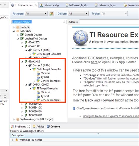 Simple Sysbios Examples For Evmk2hx Processors Forum Processors Ti E2e Support Forums