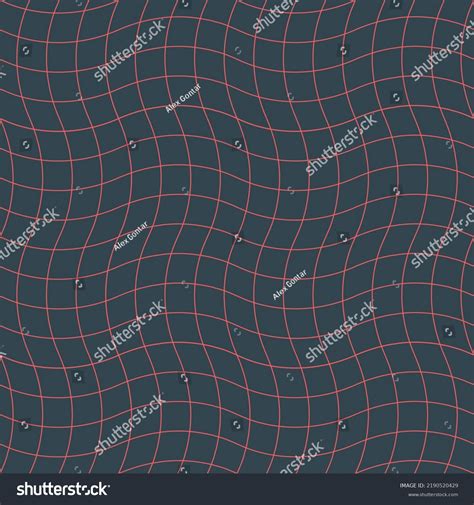 Conceptual Wireframe Warped Surface Outline Seamless Stock Vector Royalty Free 2190520429