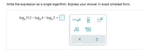 Solved Write The Expression As A Single Logarithm Express