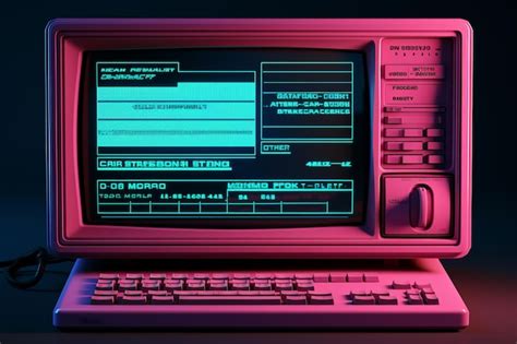 Premium Photo Classified Information On A Retro Computer Generative Ai