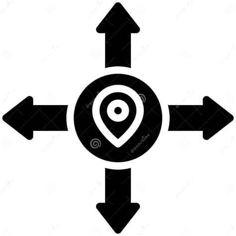 Intersection Arrows Icon Location Map And Navigation Vector Stock