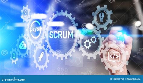 Scrum Agile Development Methodology Programming And Application Design Technology Concept On