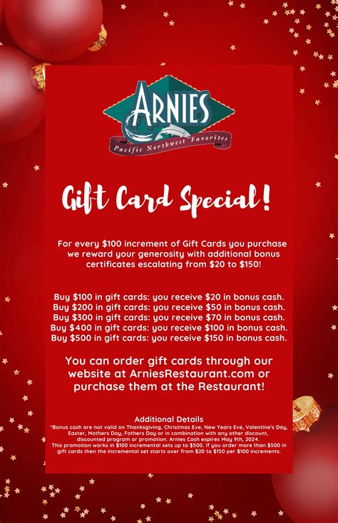 Menu For Arnies Restaurant Edmonds Edmonds Wa Restaurantji