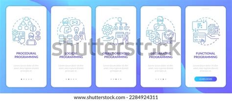 Programming Styles Types Blue Gradient Onboarding Stock Vector Royalty Free 2284924311