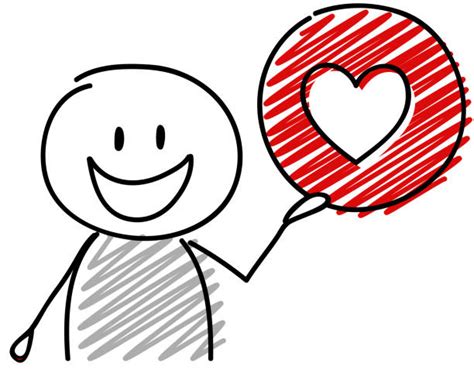 590 Stick Figure Drawing Heart Stock Illustrations Royalty Free
