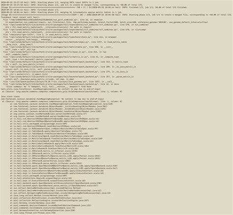 Error No Content To Map Due To End Of Input Hail Query And Hailctl Hail Discussion