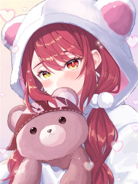 Aomo Houshou Marine Houshou Marine Loungewear Hololive Commentary Request 1girl Animal