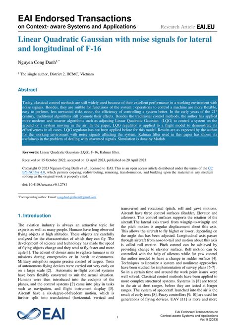 Pdf Linear Quadratic Gaussian With Noise Signals For Lateral And