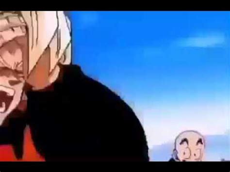 Krillin Hits Goku With Rock Youtube