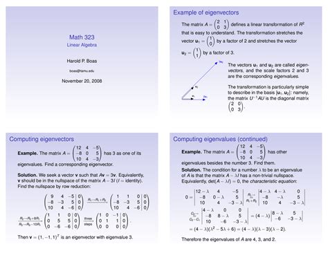 Example Of Eigenvectors