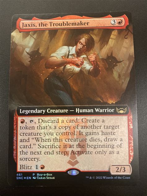 Foil Jaxis The Troublemaker 461 Mtg Streets Of New Capenna Buy A Box Promo Bab Ebay