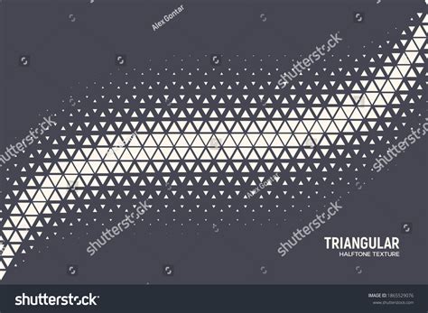 Triangular Particles Halftone Vector Geometric Technology Stock Vector