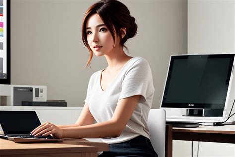 Download Ai Generated Woman Working Royalty Free Stock Illustration Image Pixabay