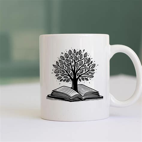 Tree Book SVG Collection PNG Creation Clipart Hand Drawn Nature Themed Vector Illustration