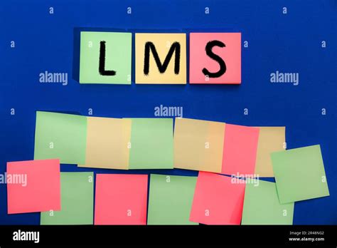 Learning Management System Colorful Sticky Notes With Abbreviation Lms