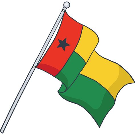 Guinea Bissau Flag Map Png