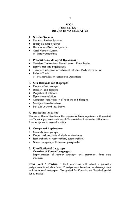 Discrete Mathematics Notes Mc Semester I Discrete Mathematics