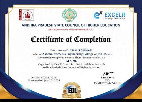 Dasari Saileela On Linkedin Ai Excelr