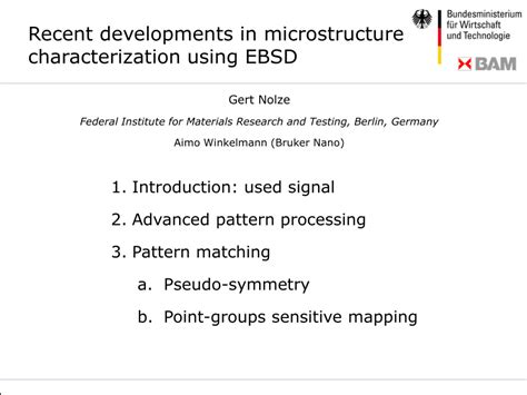 Pdf Recent Developments In Microstructure Characterization Using Ebsd