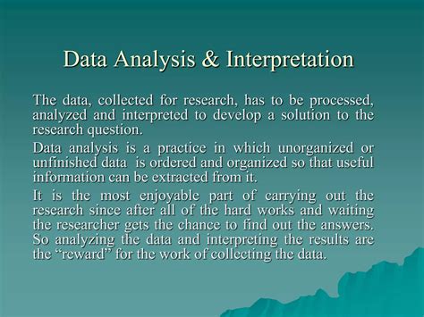 Data Analysis And Interpretation Ppt