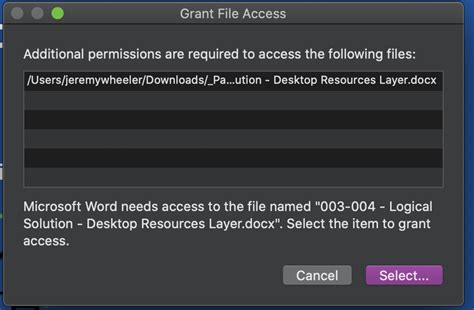 Macos Automator Word Combine Workflow And Additional Permissions Dialog