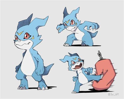 Veemon Punching ☍ Digimon Anime Zelda Characters