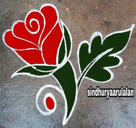 Rose Rangoli Design Images Kolam Ideas