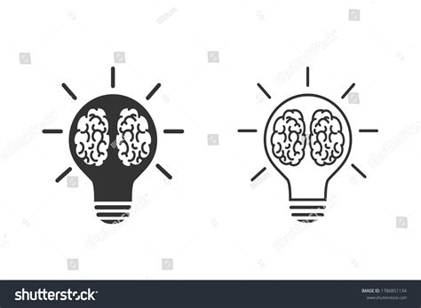 Creative Thinking Vector Line Icon Set Stock Vector Royalty Free