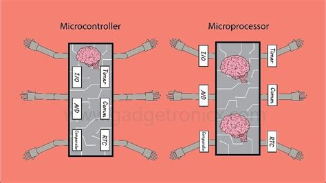 Difference Between Microprocessor And Microcontroller Electronics Circuit Microcontrollers