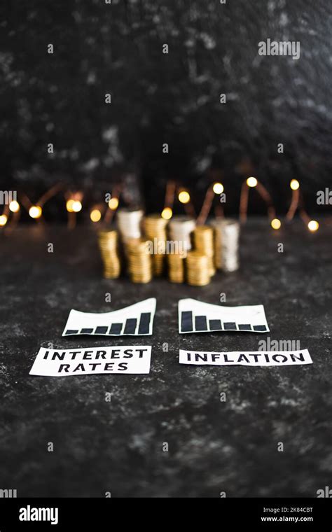 Interest Rates And Inflation Texts And Graphs Showing Rates Going Up And Consumer Spending Going