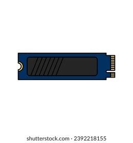 Nvme M Pci Express Pci E Solid State Drive Ssd Lineal Color Icon Images Stock Photos And