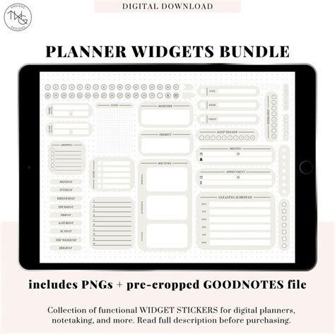 Functional Widgets Digital Planner Widgets Bundle