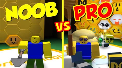 NOOB Vs PRO BEE SWARM SIMULATOR YouTube