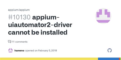 Appium Uiautomator2 Driver Cannot Be Installed · Issue 10130 · Appium Appium · Github
